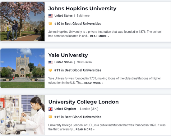 2023USNews世界大学排名：英美又霸榜_无忧资讯