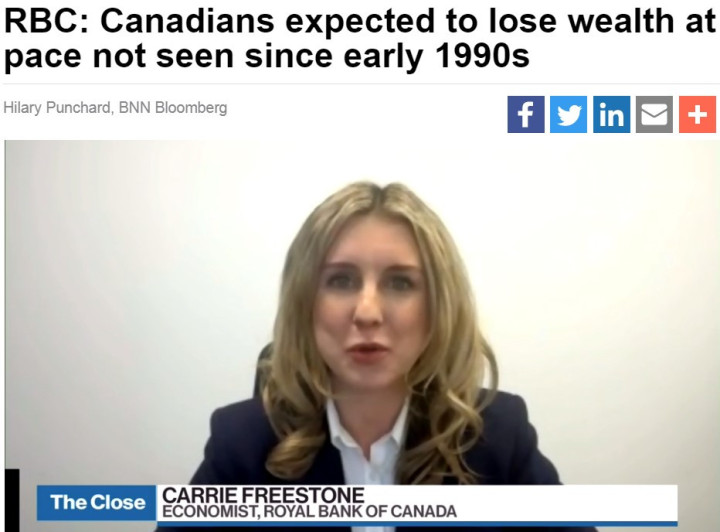 RBC警告：加拿大人财富将缩水41%，速度之快几十年未见_无忧资讯