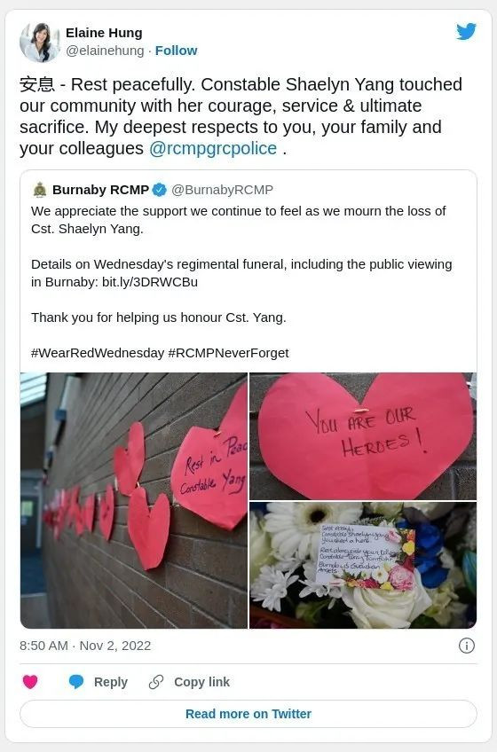 今早列治文泪崩！美加万人送别华裔女警，民众沿路致最高礼遇_无忧资讯
