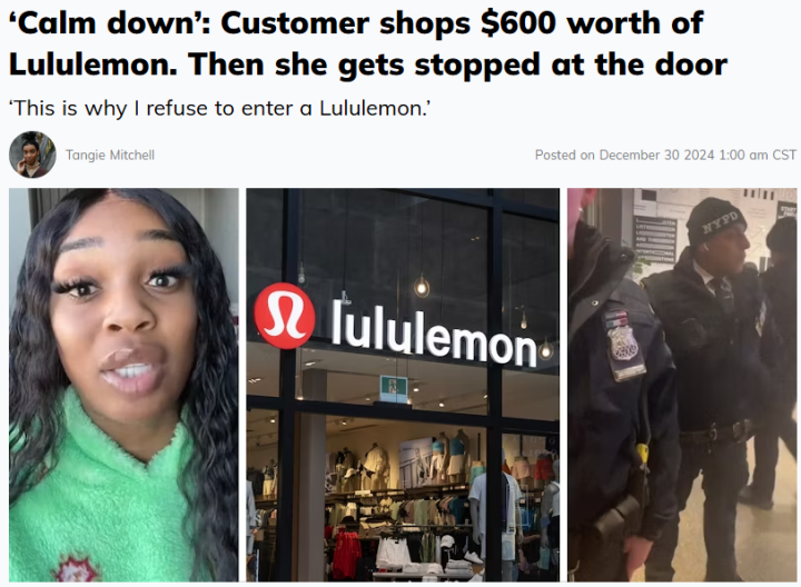 怒了!Lululemon顾客狂花$600,却在门口被拦下羞辱!340万人围观!_无忧资讯