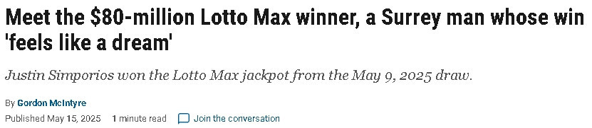 加拿大亚裔男子喜中史上最高$8000万！当场哭喊：我们发财了_无忧资讯